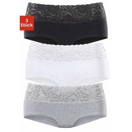 VIVANCE BY LASCANA Panty mehrfarbig Gr. 32/34 f&uuml;r Damen. Mit Spitze. K&ouml;rpernah. Nachhaltig.