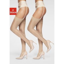 Lascana Strapsstr&uuml;mpfe 'Basic Damen schlichtes Band zum anstrapsen' mehrfarbig Gr. 32/34 f&uuml;r Damen. Elastisch