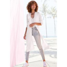 Lascana Cardigan wei&szlig; Gr. 40/42 f&uuml;r Damen. Figurumspielend