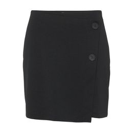Buffalo Hosenrock 'mit Zierkn&ouml;pfen f&uuml;r den Sommer' schwarz Gr. 34 f&uuml;r Damen. Mit Zierkn&ouml;pfe. Figurbetont. Nachhaltig.