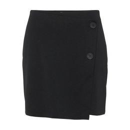 Buffalo Hosenrock 'mit Zierkn&ouml;pfen f&uuml;r den Sommer' schwarz Gr. 38 f&uuml;r Damen. Mit Zierkn&ouml;pfe. Figurbetont. Nachhaltig.