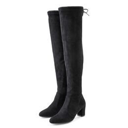 Lascana Overkneestiefel 'Slouchy Boots, Langschaft Stiefel, Schlupf-Boot,' schwarz Gr. 36 f&uuml;r Damen