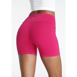 Lascana Shorts pink Gr. 44/46 f&uuml;r Damen. Mit Logodruck. Nachhaltig.