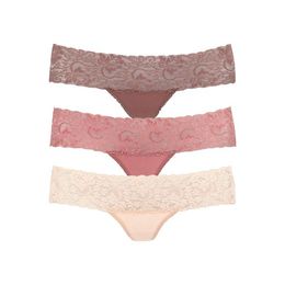 VIVANCE BY LASCANA String mehrfarbig Gr. 48/50 f&uuml;r Damen. Mit Spitze. Bequem. Nachhaltig.
