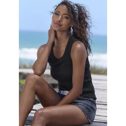 Vivance Tanktop 'aus weichem Rippen-Jersey' mehrfarbig Gr. 32/34 f&uuml;r Damen. Mit Rundhals. Figurbetont. Nachhaltig.