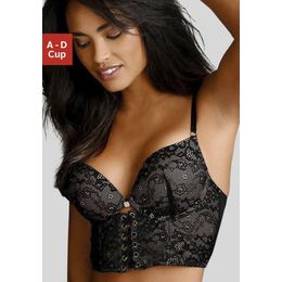JETTE Push-up-BH schwarz Gr. 70C. Mit B&uuml;gel
