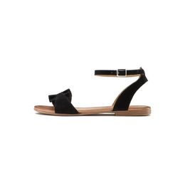 Lascana Sandale 'offener Schuh,' schwarz Gr. 36 f&uuml;r Damen. Mit R&uuml;schen