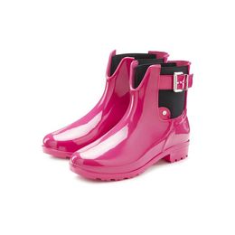 VIVANCE BY LASCANA Gummistiefelette pink Gr. 39 f&uuml;r Damen. Mit Zierschnalle