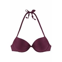 Lascana Push-Up-Bikini-Top 'Italy' rot Gr. 40 Cup C. Mit Raffung. Mit B&uuml;gel