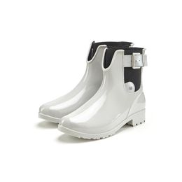 VIVANCE BY LASCANA Gummistiefelette grau Gr. 41 f&uuml;r Damen. Mit Zierschnalle