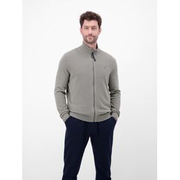 Strickjacke Lerros, Herren, Gr. XXL, basalt grau, Strick, Obermaterial: 100% Baumwolle, unifarben, normal h&uuml;ftbedeckend, Rundhals, B&uuml;ndchen, Strickjacken Strickjacke, mit Rei&szlig;verschluss und Stehkragen
