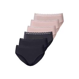 VIVANCE BY LASCANA Jazz-Pants Slips pink Gr. 48/50 f&uuml;r Damen. Mit Spitzenkante. Nachhaltig.