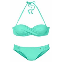 s.Oliver Set: B&uuml;gel-Bandeau-Bikini 'Soft' blau Gr. 32 Cup A. Mit B&uuml;gel. Nachhaltig.