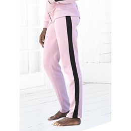 BENCH. LOUNGEWEAR Loungehose mehrfarbig Gr. 48/50 f&uuml;r Damen. Mit Logodruck, Logoschriftzug. Bequem. Nachhaltig.