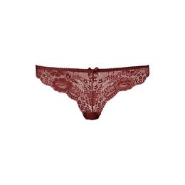Lascana String braun Gr. 44/46 f&uuml;r Damen. Mit Schleife. K&ouml;rpernah