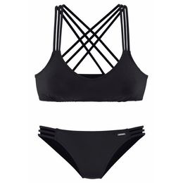Bruno Banani Set: Bustier-Bikini schwarz Gr. 38 Cup C/D. Ohne B&uuml;gel