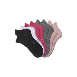 H.I.S. H.I.S Sneakersocken 'Damen Herren kurze Sportsocken Laufsocken Atmungsaktive Baumwolle' mehrfarbig Gr. 39-42 f&uuml;r Damen. Mit Logoschriftzug. Elastisch.