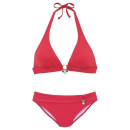s.Oliver Set: Triangel-Bikini 'Tonia' rot Gr. 38 Cup A/B. Mit Zierperlen. Ohne B&uuml;gel