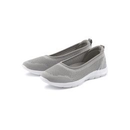 Lascana Sneaker Ballerinas 'Halbschuh, Slip-On-Sneaker,' grau Gr. 43 f&uuml;r Damen