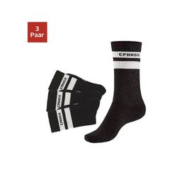 Copenhagen Studios Tennissocken schwarz Gr. 39-42 f&uuml;r Damen. Mit Logoschriftzug. Elastisch. Nachhaltig.