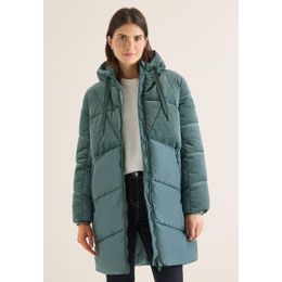 Steppmantel Cecil, Damen, Gr. XXL (46), ice hill gr&uuml;n, Web, Obermaterial oben: 100% Baumwolle; Obermaterial unten: 100% Polyester; Futter: 100% Polyester; F&uuml;llung: 100% Polyester, unifarben, normal Po-bedeckend, ohne Ausschnitt, elastischer Bund, M&auml;ntel Steppmantel, mit 2-Wege Rei&szlig;verschluss