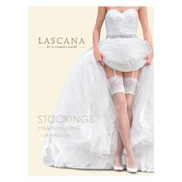 Lascana Strapsstr&uuml;mpfe 'Hochzeitsstr&uuml;mpfe, verf&uuml;hrerische Damen Str&uuml;mpfe mit edler Spitze' mehrfarbig Gr. 36/38 f&uuml;r Damen. Mit Spitze. Elastisch