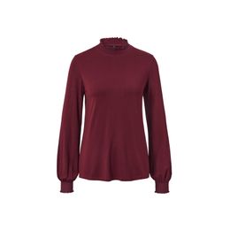 Tchibo - Blusenshirt mit Stehkragen - Damen - Gr. XL - dunkelrot