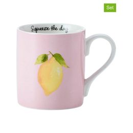 Mikasa 2er-Set: Tassen "Lemon" in Rosa/ Gelb - 280 ml - 15% | Gedeckter-tisch
