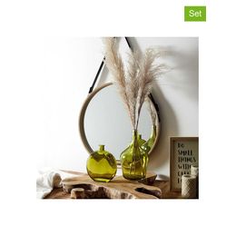 THE HOME DECO FACTORY 2er-Set: Vasen in Gr&uuml;n - 68% | Kerzen-vasen