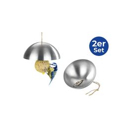 Maximex Futterspender in Silber - (H)5,5 x &Oslash; 13,5 cm - 50% | Gartenwerkzeuge