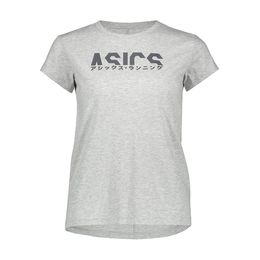 asics Trainingsshirt "Katakana" in Grau - 46% | Gr&ouml;&szlig;e M | Damen-outdoor-tops-shirts