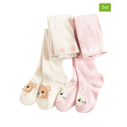 COOL CLUB 2er-Set: Strumpfhosen in Rosa/ Creme - 42% | Gr&ouml;&szlig;e 116/122 | Kinder-socken-strumpfhosen