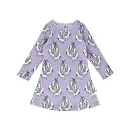 Smafolk Sm&aring;folk Kleid in Lila/ Wei&szlig; - 66% | Gr&ouml;&szlig;e 110/116 | Kinderkleider
