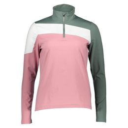 Killtec Funktionslongsleeve "KSW 258" in Gr&uuml;n/ Wei&szlig;/ Rosa - 46% | Gr&ouml;&szlig;e 44 | Damen-outdoor-tops-shirts