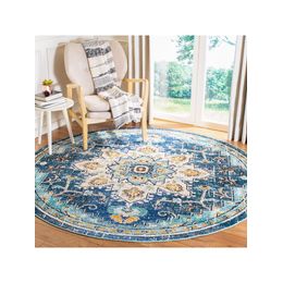Safavieh Kurzflor-Teppich in Blau/ Hellblau - 28% | Gr&ouml;&szlig;e 122x122 cm |