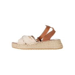 Pepe Jeans Footwear Leder-Keilsandaletten in Hellbraun/ Beige - 66% | Gr&ouml;&szlig;e 41 | Damen-sandalen