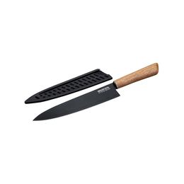 Fackelmann Kochmesser ''Nirosta'' in Schwarz/ Hellbraun - (L)33,5 cm - 20% | Kuechenhelfer