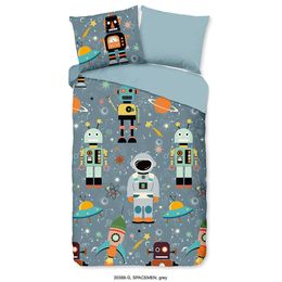 Good Morning Bettw&auml;sche-Set "Spacemen" in Grau - 37% | Gr&ouml;&szlig;e 140x220 cm | Baby-bettwaesche