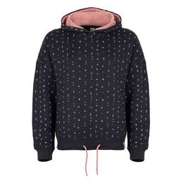 Roadsign Hoodie in Anthrazit/ Rosa - 55% | Gr&ouml;&szlig;e XL | Damen-sweatshirts-jacken