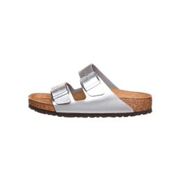 Birkenstock Pantoletten "Arizona" in Silber - 54% | Gr&ouml;&szlig;e 36 | Damen-pantoletten
