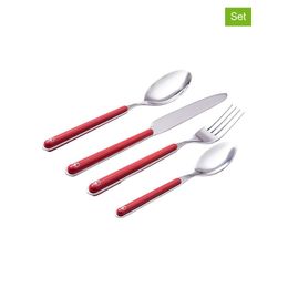 El Ganso 32tlg. Besteck-Set in Silber/ Rot - 50% | Gedeckter-tisch
