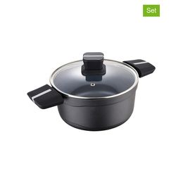 Bergner 2tlg. Kochtopf-Set "Bistro" in Grau - &Oslash; 24 cm - 35% | Kochgeschirr