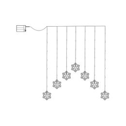 STAR TRADING LED-Lichtervorhang "Snowflake" in Wei&szlig; - (L)60 cm - 27% | Lichterketten-dekobeleuchtung
