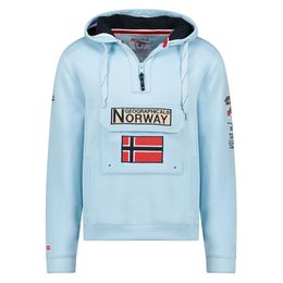 Geographical Norway Hoodie "Gymclass" in Hellblau - 67% | Gr&ouml;&szlig;e XL | Herren-sweatshirts-jacken
