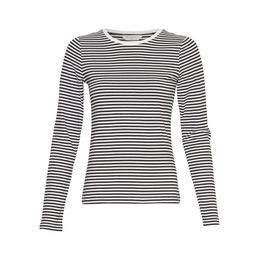 MOSS COPENHAGEN Longsleeve "Gemma Hadrea" in Schwarz/ Wei&szlig; - 31% | Gr&ouml;&szlig;e M/L | Damen-tops