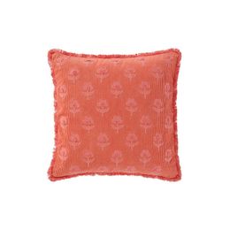 Jotex Kissenh&uuml;lle ''Flora'' in Orange - 14% | Gr&ouml;&szlig;e 50x50 cm | Dekokissen