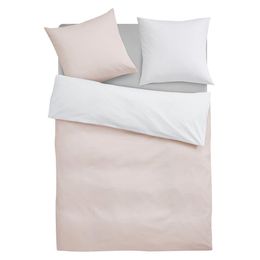 Guido Maria Kretschmer Satin-Bettw&auml;sche-Set ''Mila2'' in Beige/ Wei&szlig; - (L)200 x (B)135 cm - 50% | Bettwaesche-bettwaren