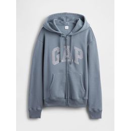 GAP Sweatjacke in Blau - 46% | Gr&ouml;&szlig;e XXL | Damen-sweatshirts-jacken