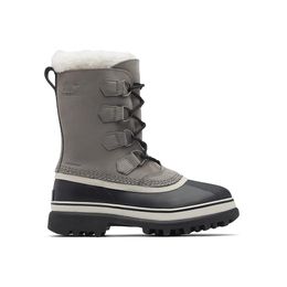 Sorel Leder-Winterboots "Caribou" in Grau - 45% | Gr&ouml;&szlig;e 38 | Damen-stiefel