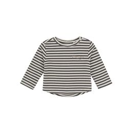 Noppies Longsleeve "Superior" in Wei&szlig;/ Anthrazit - 49% | Gr&ouml;&szlig;e 68 | Baby-langarmshirts